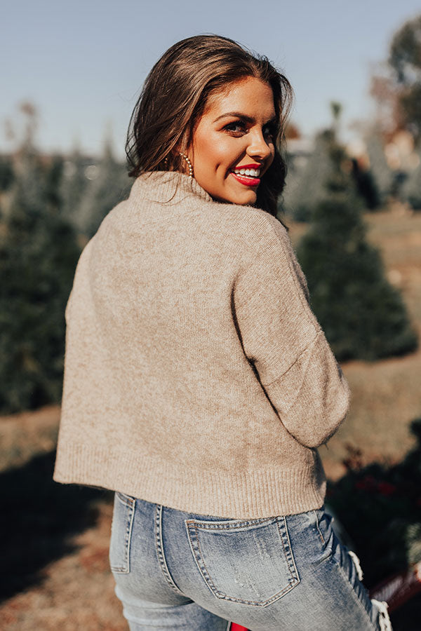 Maude Spot Sweater In Warm Taupe – Impressions Online Boutique