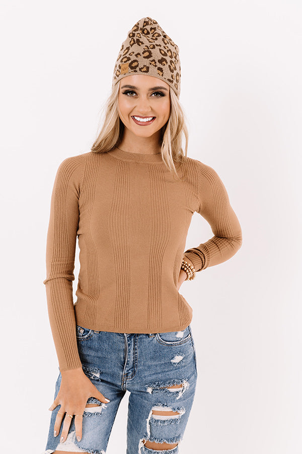 Looking Effortless Top In Camel • Impressions Online Boutique