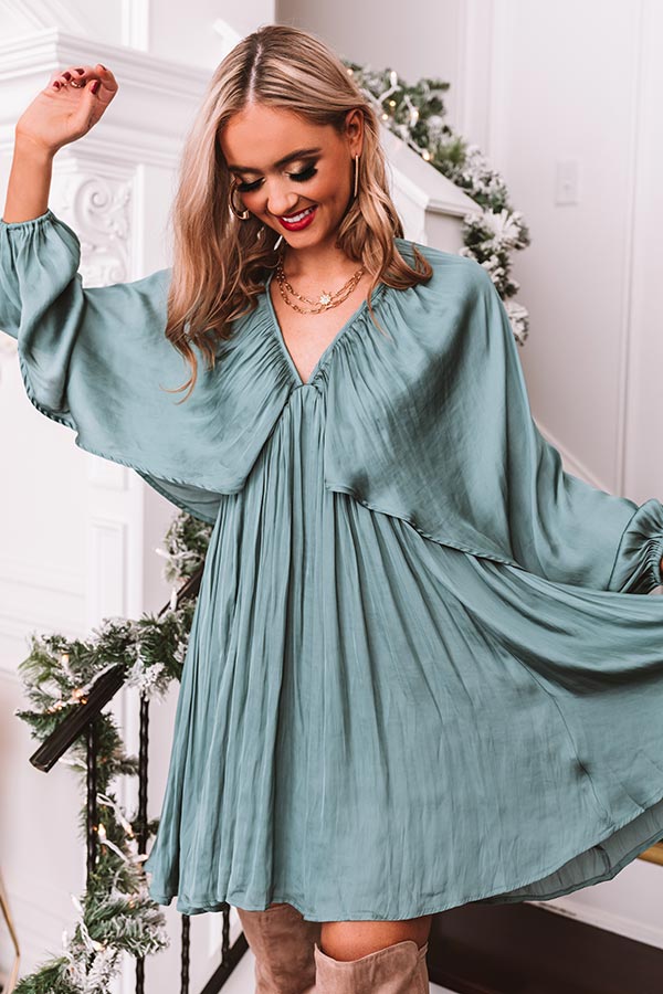 Impeccably Dressed Satin Dress In Pear • Impressions Online Boutique