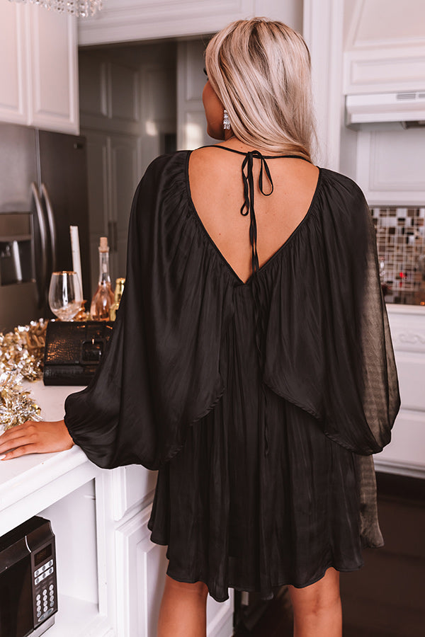 Impeccably Dressed Satin Dress In Black • Impressions Online Boutique