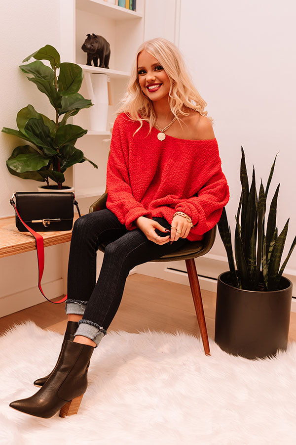 Most Obsessed Sweater In Red • Impressions Online Boutique