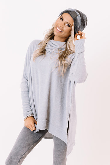Senorita Snuggles Shift Sweater In Grey – Impressions Online Boutique