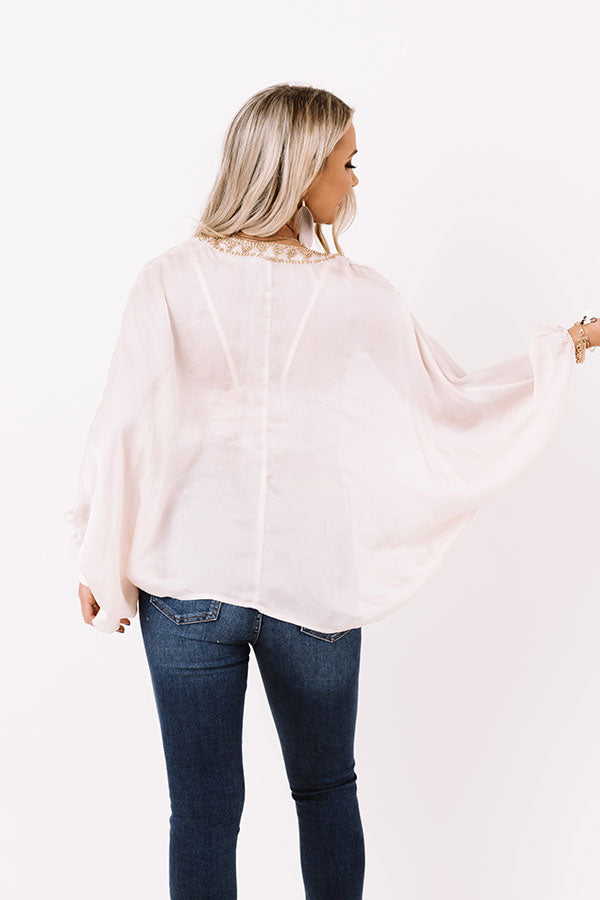 Brilliantly Beaming Beaded Top in Light Pink • Impressions Online Boutique