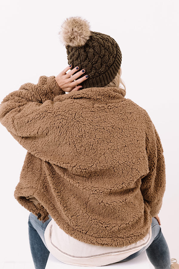 Windy City Sherpa Jacket in Mocha • Impressions Online Boutique