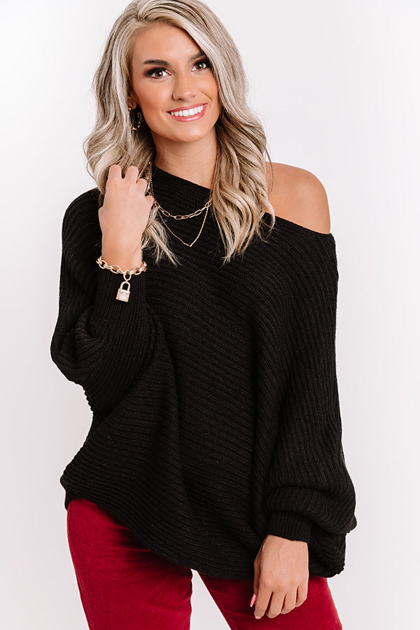Jazz Club Knit Sweater Top in Black – Impressions Online Boutique