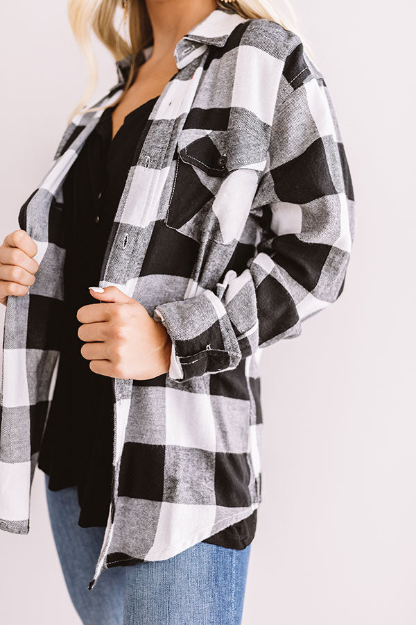Cozy For Days Unisex Flannel in White • Impressions Online Boutique