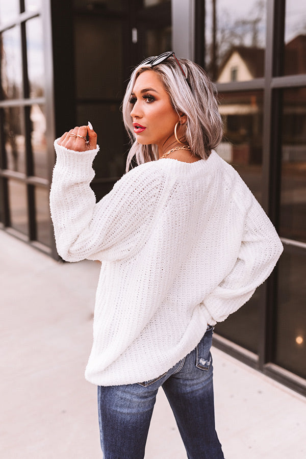 Insta Obsessed Knit Sweater In White • Impressions Online Boutique