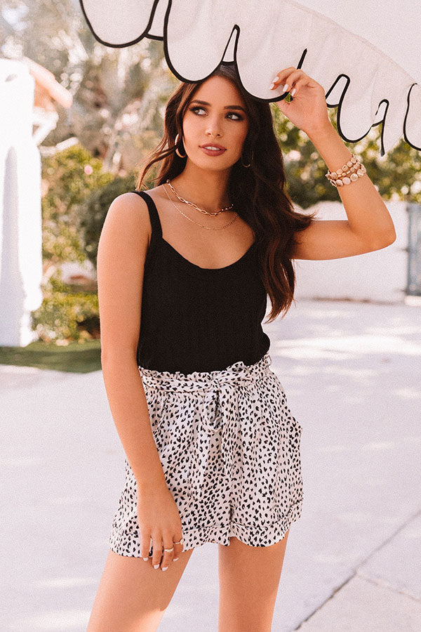 Happy Hour Party High Waist Shorts in Ivory • Impressions Online Boutique