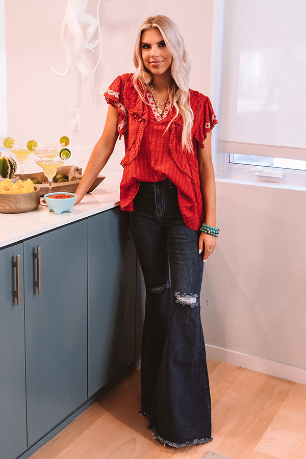 Tiki Hut Ruffle Top • Impressions Online Boutique