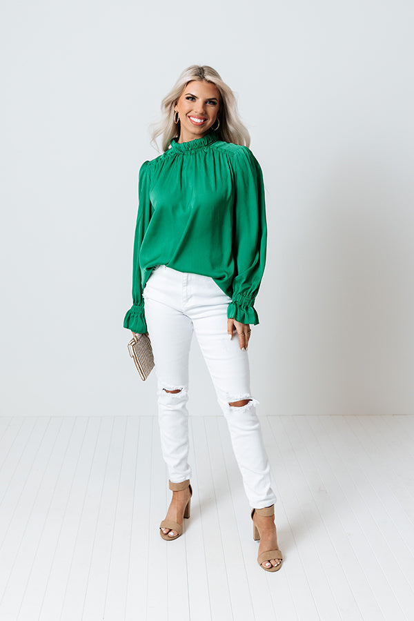 Rodeo Drive Darling Shift Top In Emerald – Impressions Online Boutique