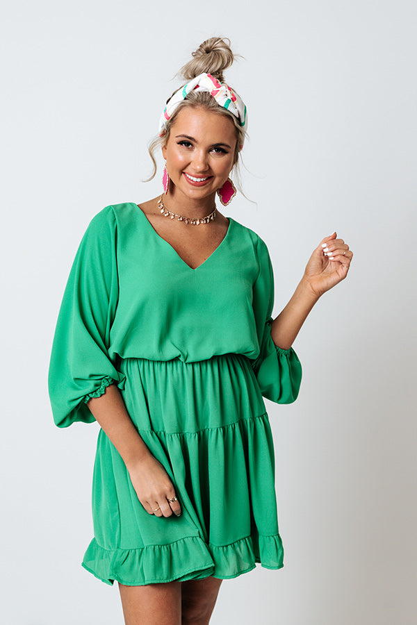 Charming Intuition Dress In Kelly Green • Impressions Online Boutique