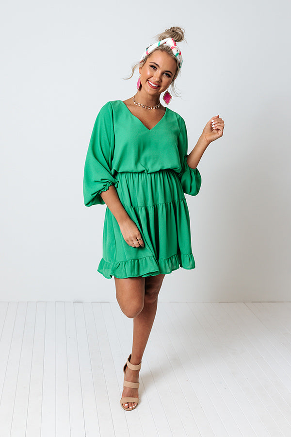 Charming Intuition Dress In Kelly Green • Impressions Online Boutique