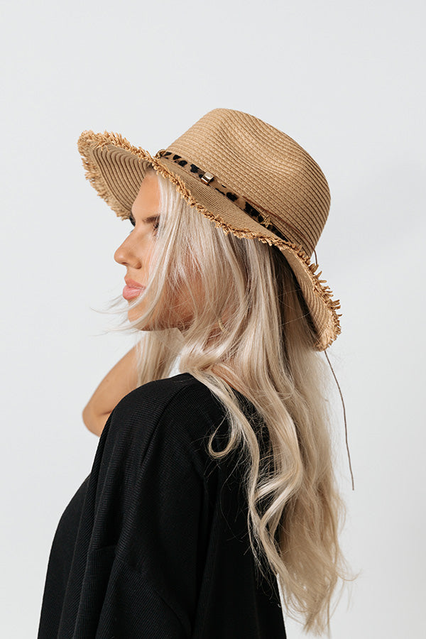 Toasted Coconut Woven Hat In Tan • Impressions Online Boutique
