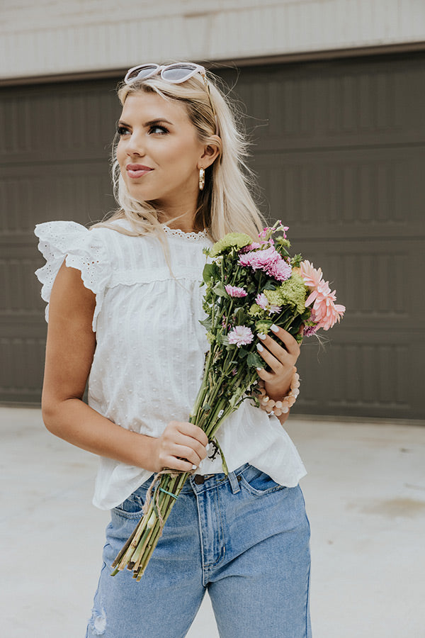 Veranda Brunch Shift Top In White • Impressions Online Boutique