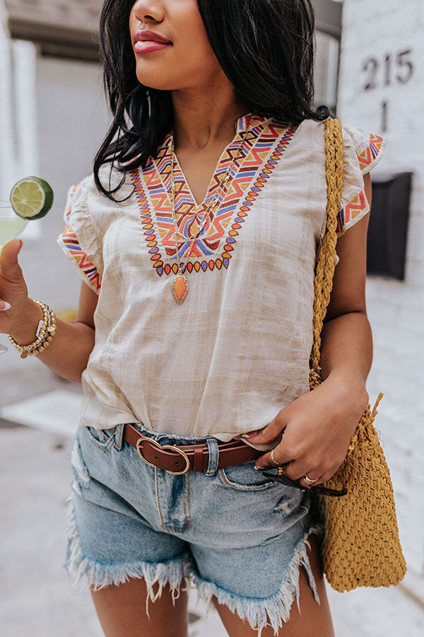 Ethereal Island Embroidered Top • Impressions Online Boutique