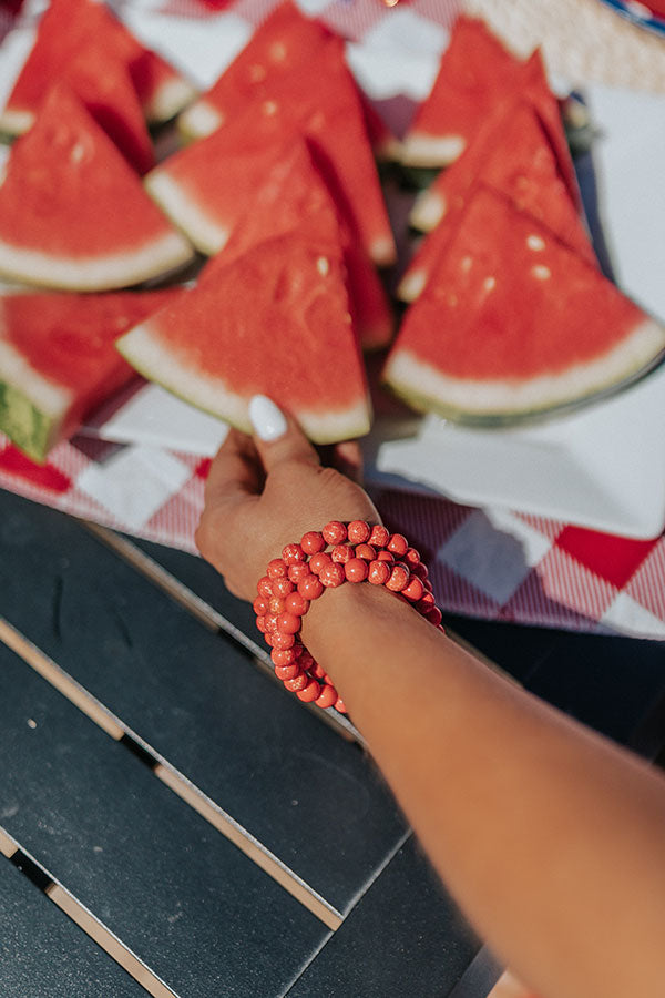 Upbeat Style Semi Precious Bracelet In Scarlet • Impressions Online ...