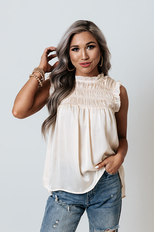 Need To Know Basis Top In Cream – Impressions Online Boutique