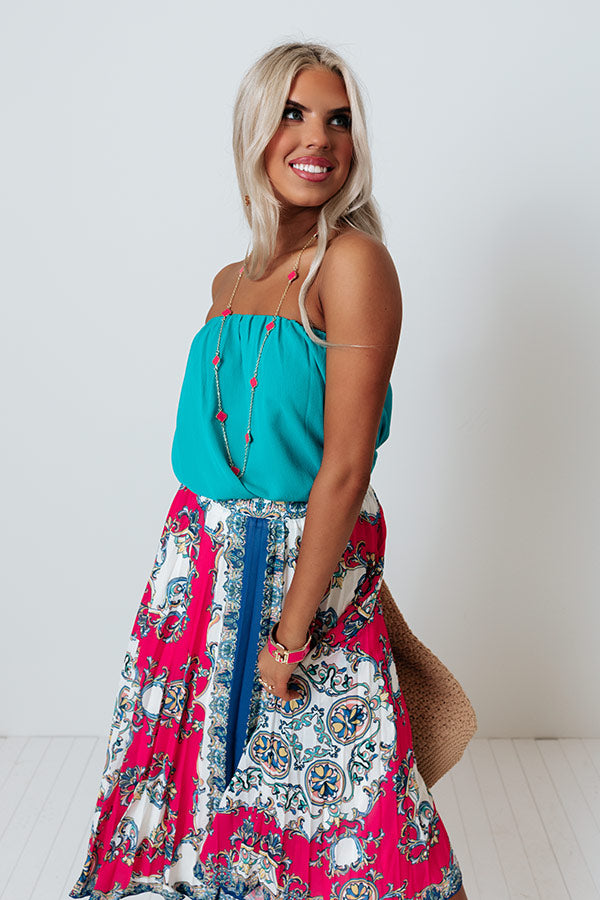 Friday Night Feels Shift Top In Turquoise • Impressions Online Boutique