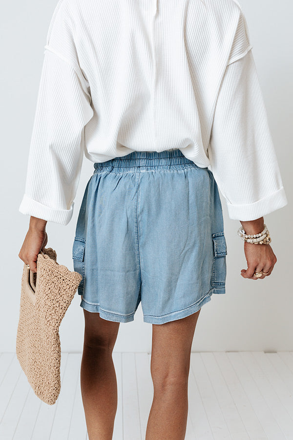Coconut Coast Chambray Shorts • Impressions Online Boutique