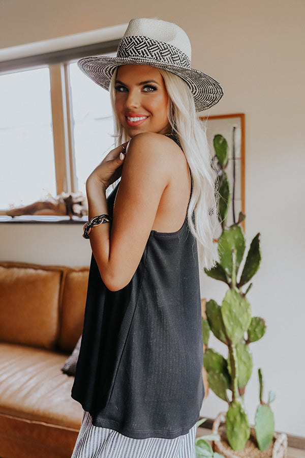 Open Highway Shift Tank In Black • Impressions Online Boutique
