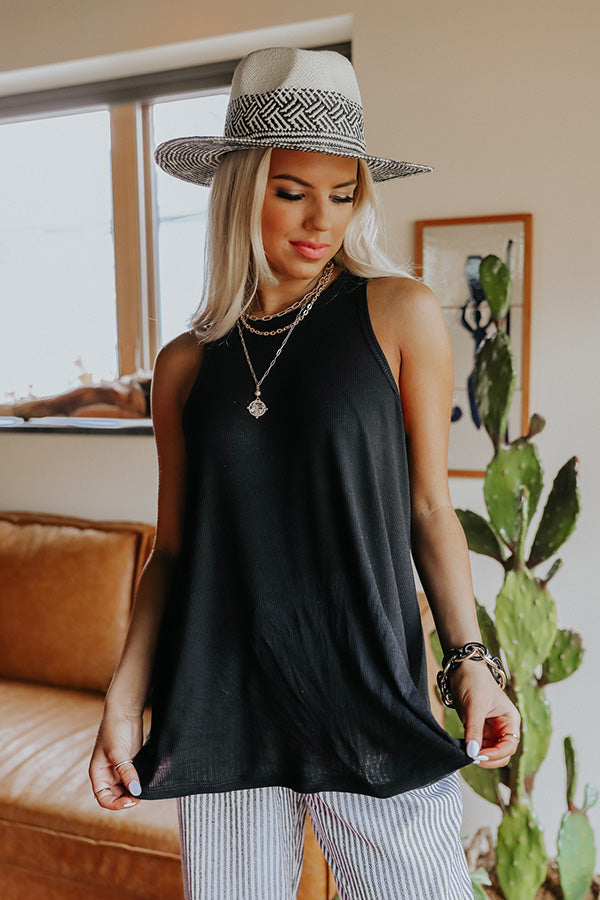 Open Highway Shift Tank In Black • Impressions Online Boutique