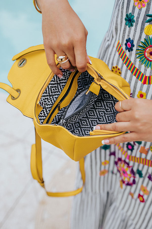 High Praise Faux Leather Purse In Yellow – Impressions Online Boutique