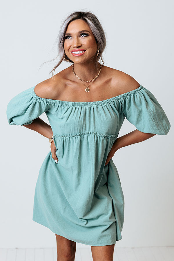 Certified Chic Babydoll Dress In Ocean Wave • Impressions Online Boutique