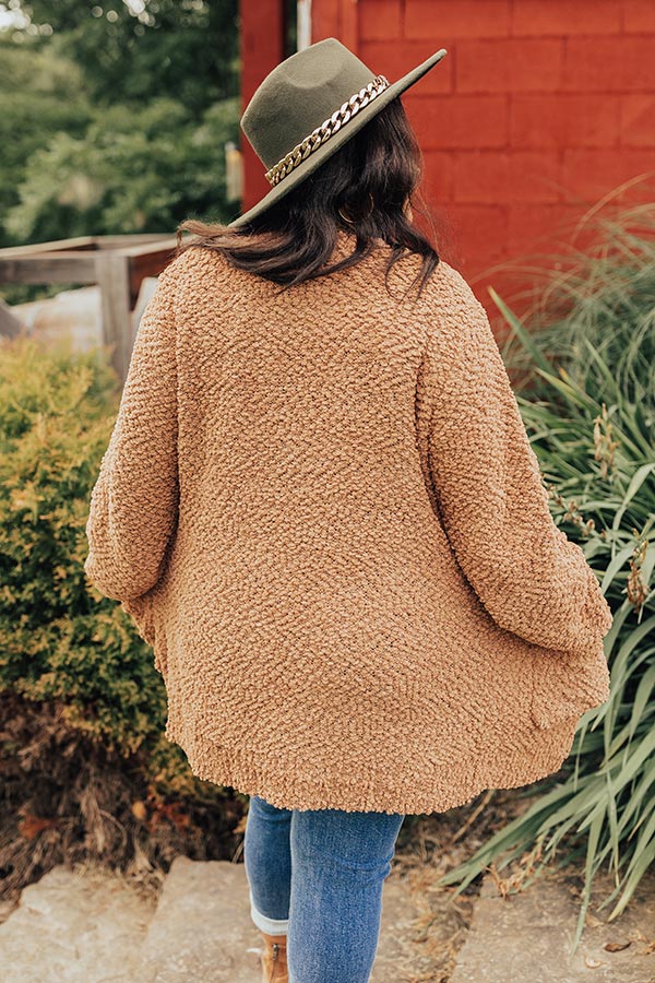 All Spice Popcorn Knit Cardigan In Mocha Curves • Impressions Online ...