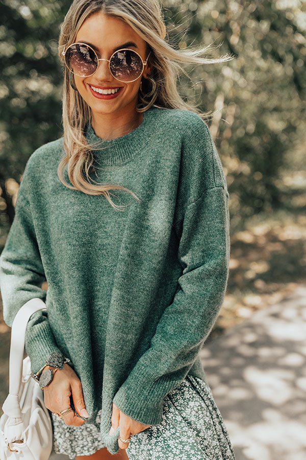Leaf Trail Sweater In Green • Impressions Online Boutique