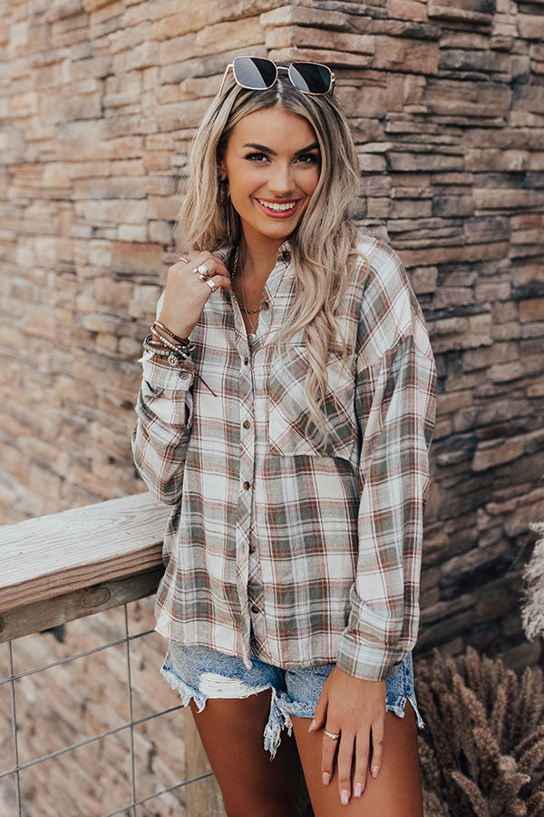 Destined For Denver Plaid Top • Impressions Online Boutique