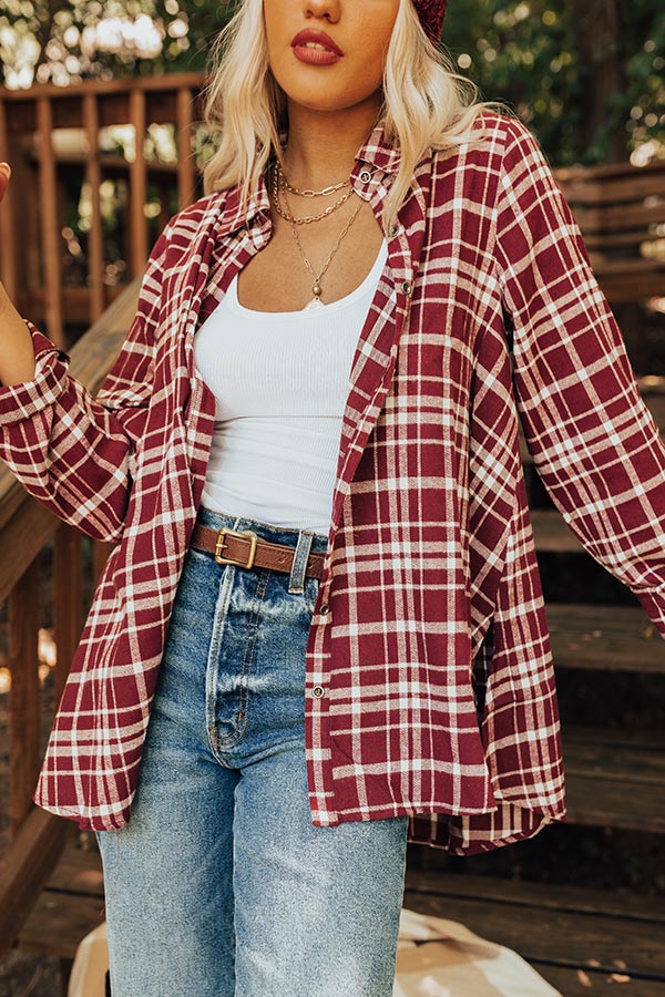 Seasonal Rhythm Plaid Button Up • Impressions Online Boutique