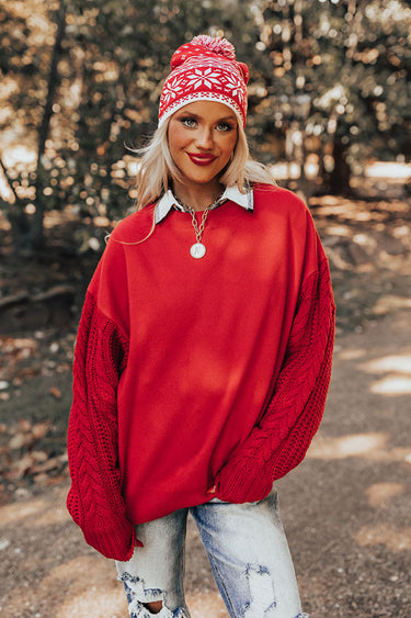Wrapped Around Your Finger Sweater In Red – Impressions Online Boutique