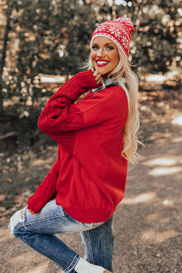 Wrapped Around Your Finger Sweater In Red • Impressions Online Boutique