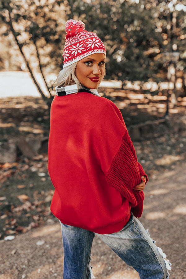 Wrapped Around Your Finger Sweater In Red • Impressions Online Boutique