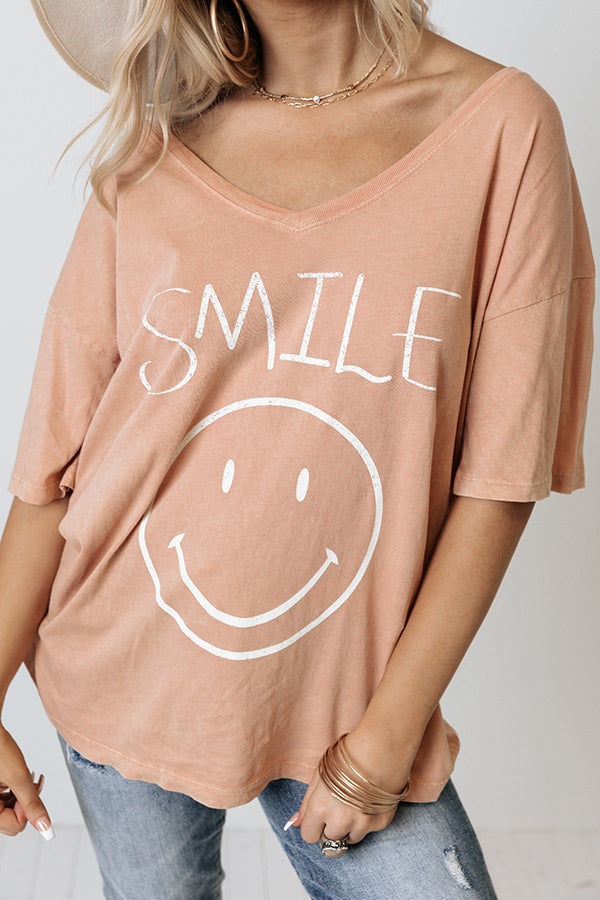 Smiley Face Graphic Tee • Impressions Online Boutique