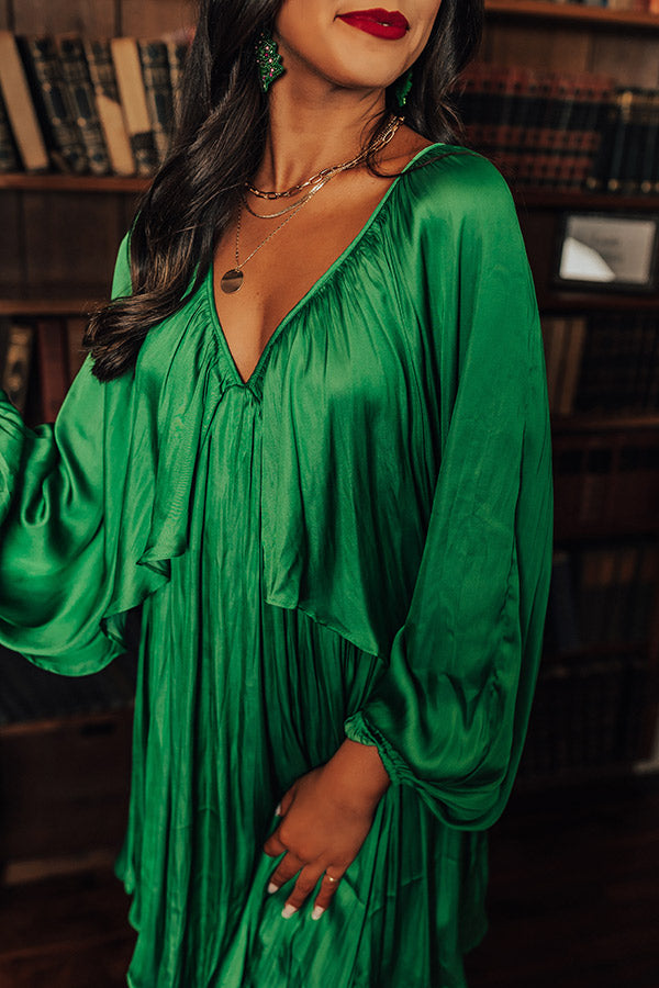 Kelly Green Satin Bridesmaid Dresses