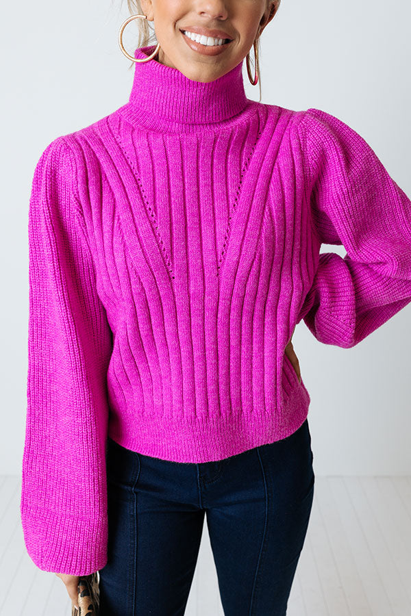 Colder Days Ahead Sweater In Violet • Impressions Online Boutique