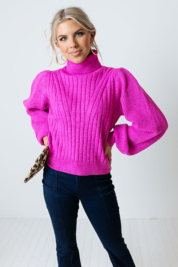 Colder Days Ahead Sweater In Violet • Impressions Online Boutique