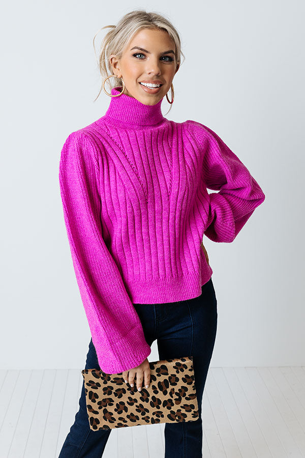 Colder Days Ahead Sweater In Violet • Impressions Online Boutique