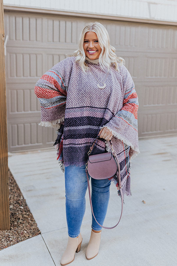 Cuddle Down Poncho In Heirloom Lilac Curves – Impressions Online Boutique