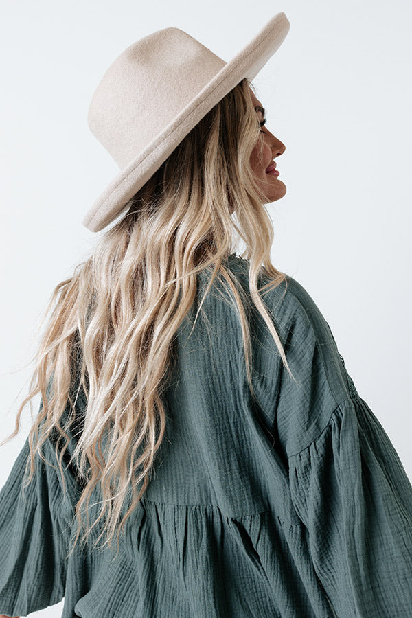 Chasing Wanderlust Wool Fedora In Iced Latte • Impressions Online Boutique
