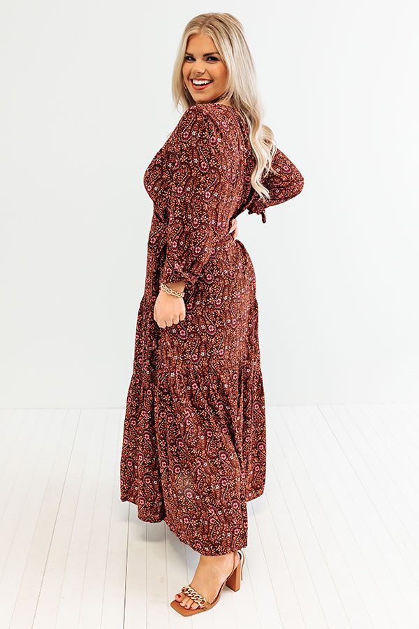 Bistro Bliss Floral Wrap Maxi Curves • Impressions Online Boutique