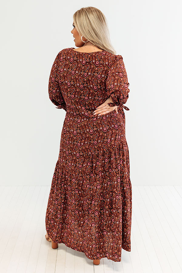 Bistro Bliss Floral Wrap Maxi Curves • Impressions Online Boutique