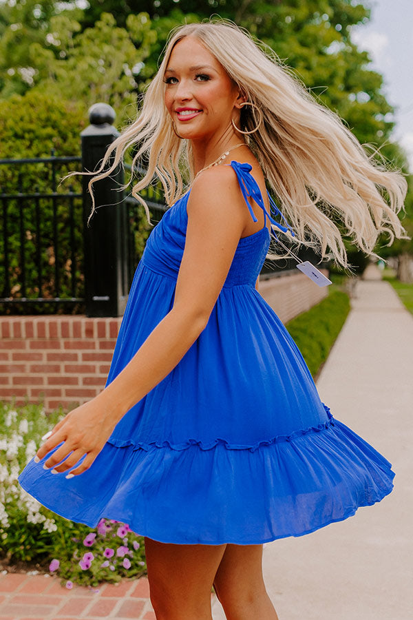 VIP Pool Party Dress in Cobalt Blue • Impressions Online Boutique