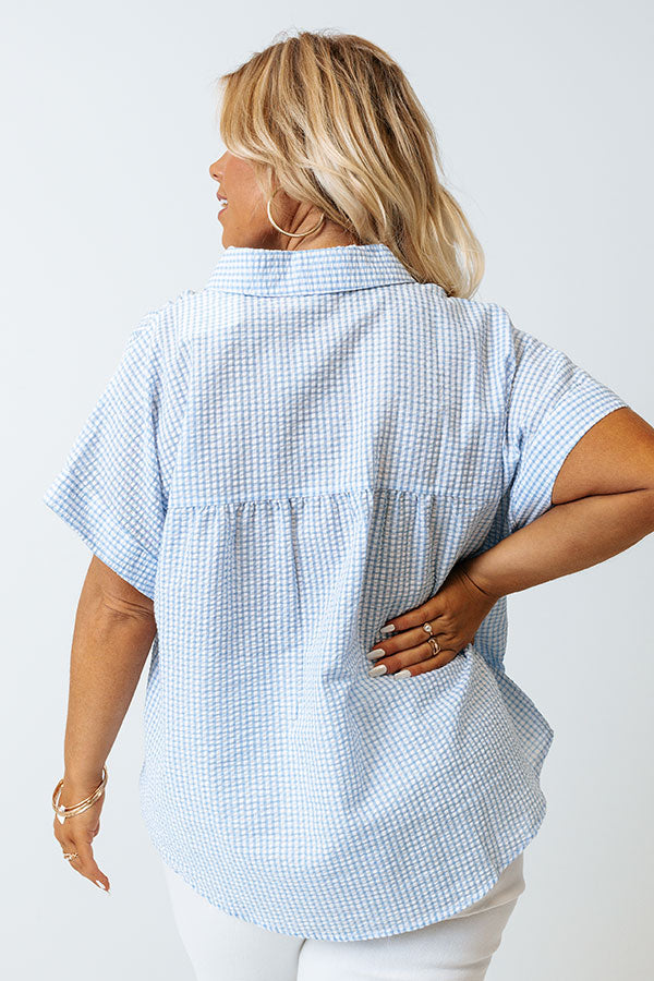 Travel Life Seersucker Top Curves • Impressions Online Boutique