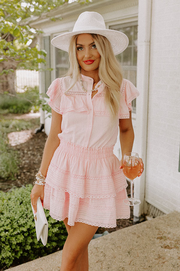 Classy Girl Button Up Top in Pink • Impressions Online Boutique