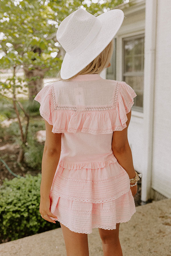 Classy Girl Button Up Top in Pink • Impressions Online Boutique