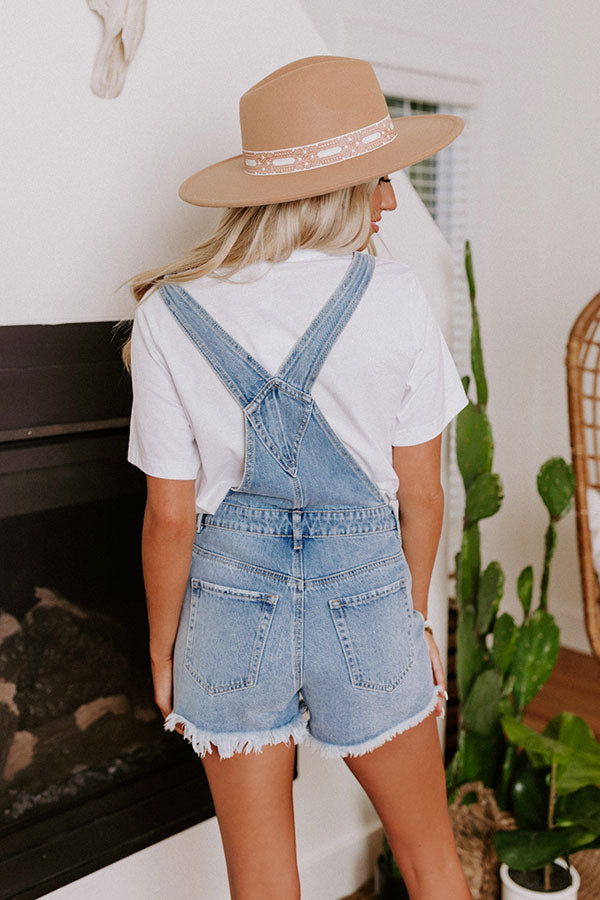 Risen The Rookie Distressed Short Overalls • Impressions Online Boutique
