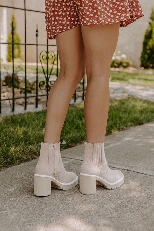 The Lennora Faux Suede Bootie • Impressions Online Boutique