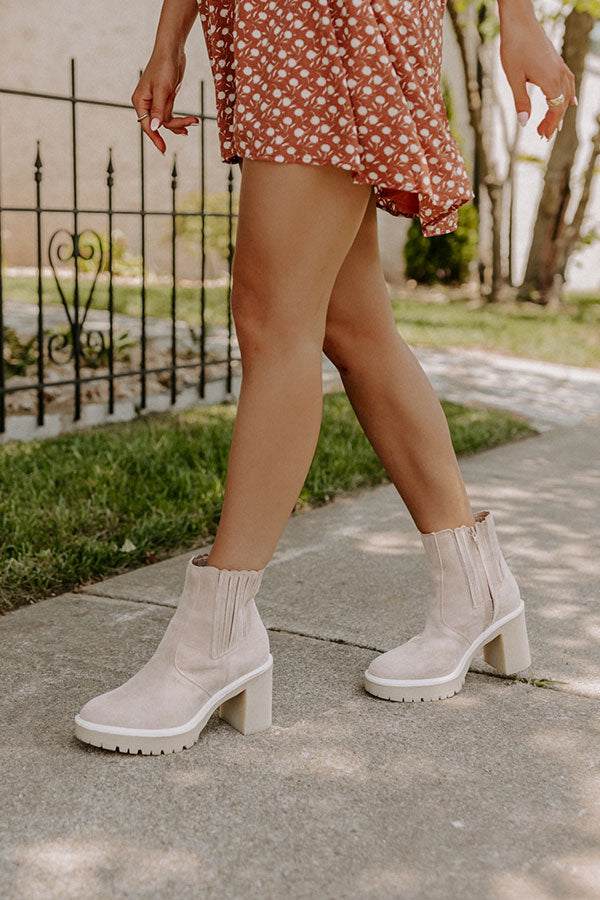 The Lennora Faux Suede Bootie • Impressions Online Boutique